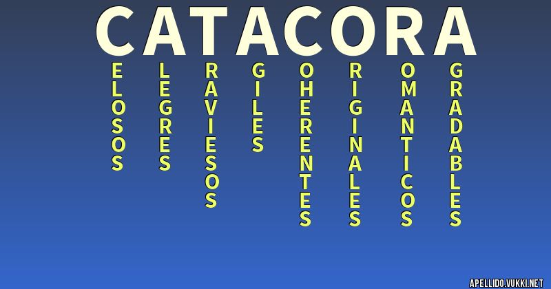 Significado del apellido catacora - Significados de los apellidos