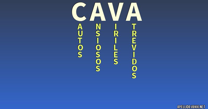 Significado del apellido cava - Significados de los apellidos