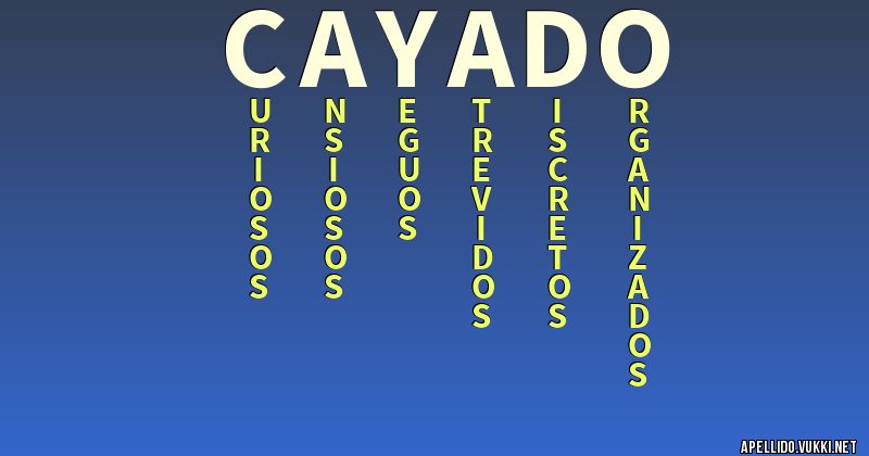 Significado del apellido cayado - Significados de los apellidos