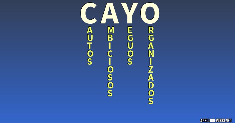 Significado del apellido cayo - Significados de los apellidos