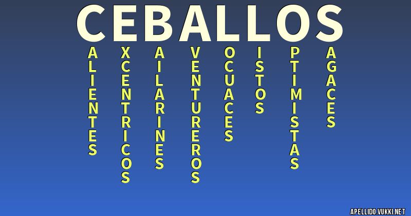 Significado del apellido ceballos - Significados de los apellidos