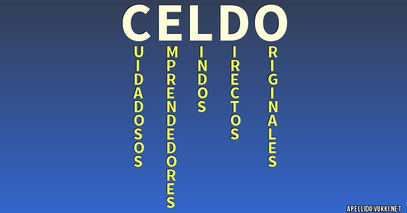 Significado del apellido celdo - Significados de los apellidos