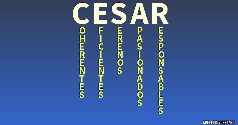 Significado del apellido cesar - Significados de los apellidos