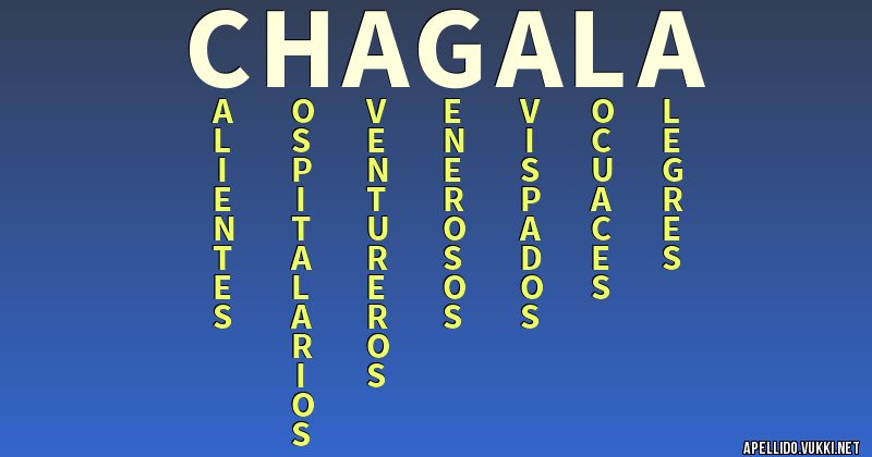 Significado del apellido chagala - Significados de los apellidos