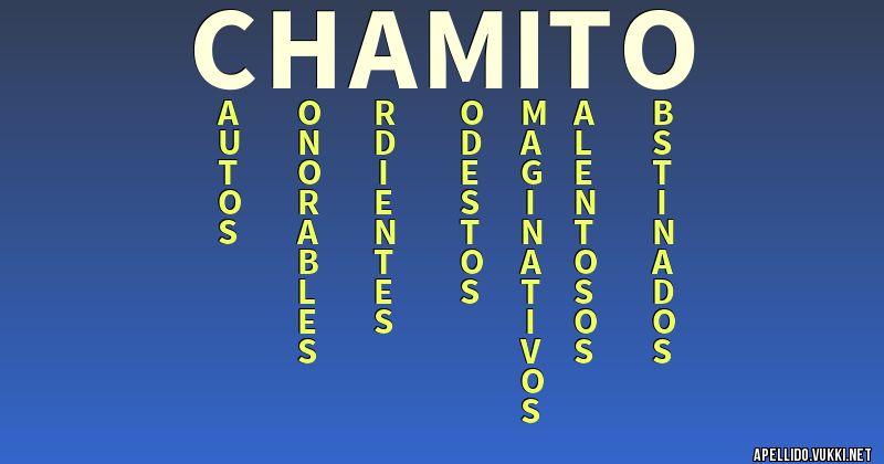 Significado del apellido chamito - Significados de los apellidos