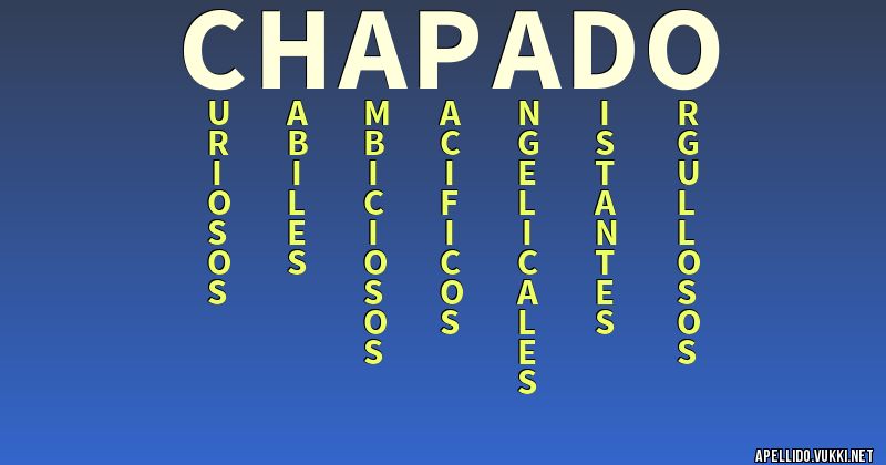 Significado del apellido chapado - Significados de los apellidos