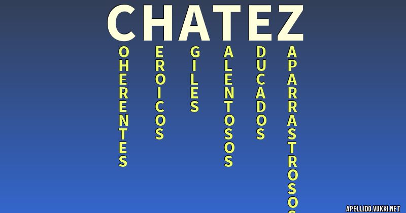 Significado del apellido chatez - Significados de los apellidos