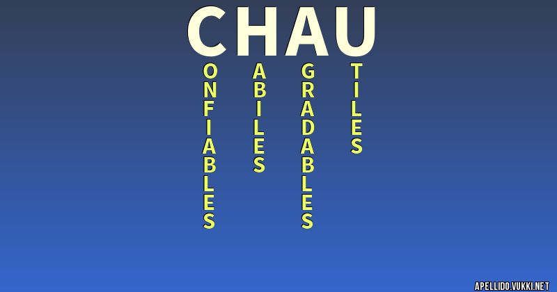 Significado del apellido chau - Significados de los apellidos