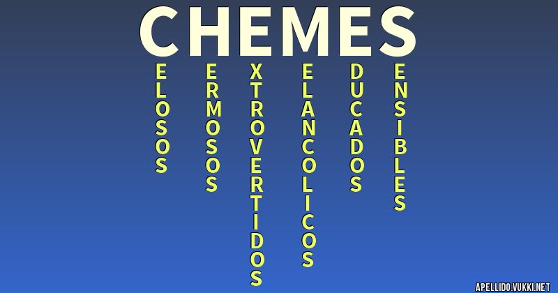 Significado del apellido chemes - Significados de los apellidos