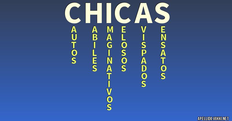 Significado del apellido chicas - Significados de los apellidos Significado del apellido chicas - Significados de los apellidos