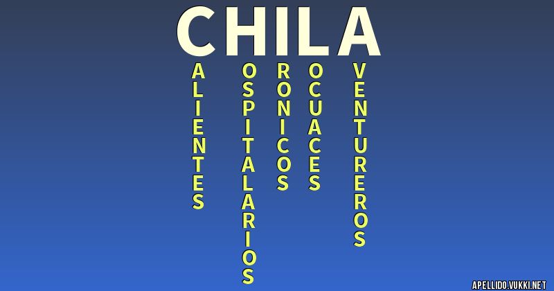 Significado del apellido chila - Significados de los apellidos