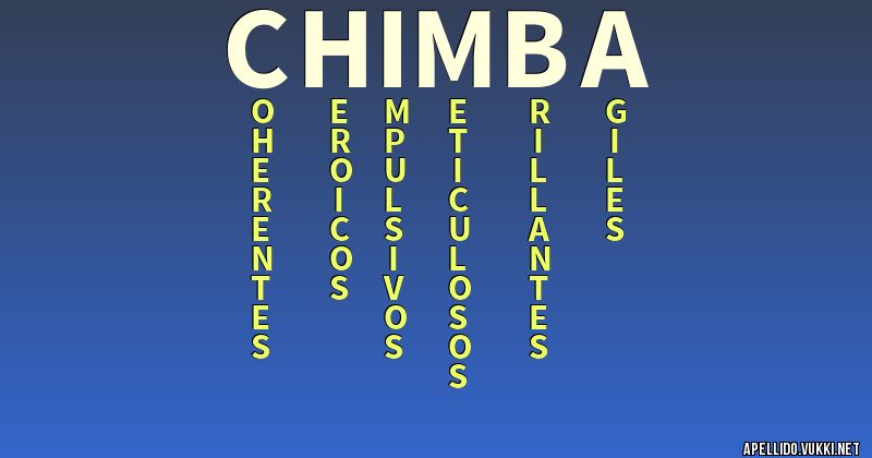 Significado del apellido chimba - Significados de los apellidos