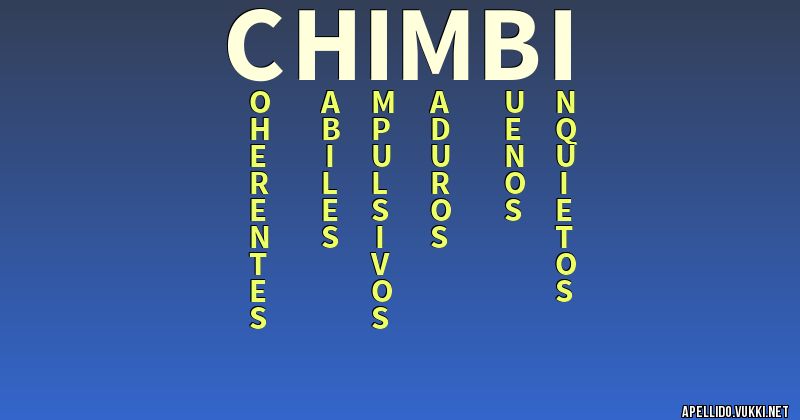 Significado del apellido chimbi - Significados de los apellidos