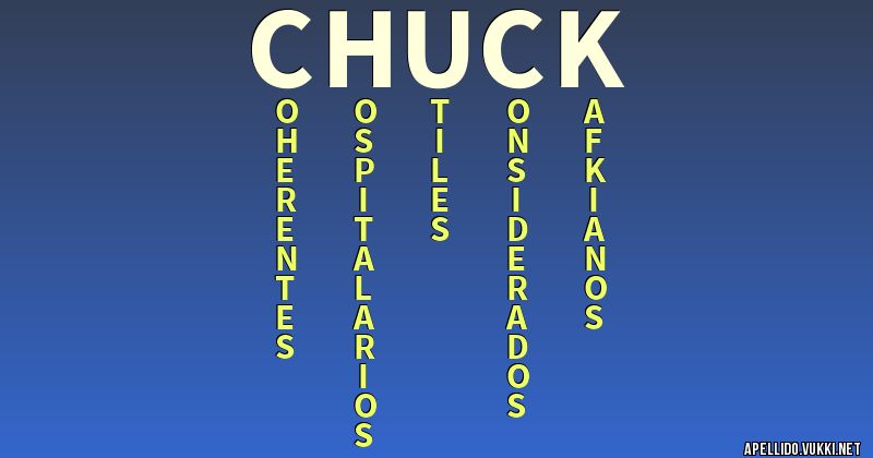 Significado del apellido chuck - Significados de los apellidos