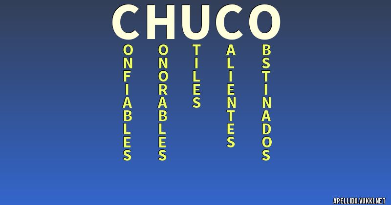 Significado del apellido chuco - Significados de los apellidos