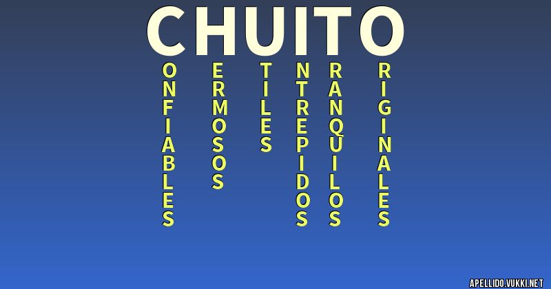 Significado del apellido chuito - Significados de los apellidos