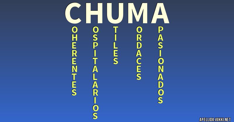 Significado del apellido chuma - Significados de los apellidos