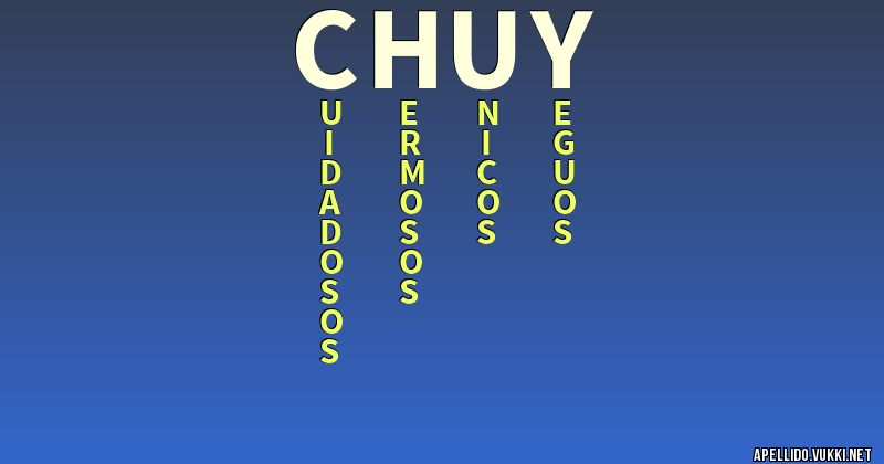 Significado del apellido chuy - Significados de los apellidos