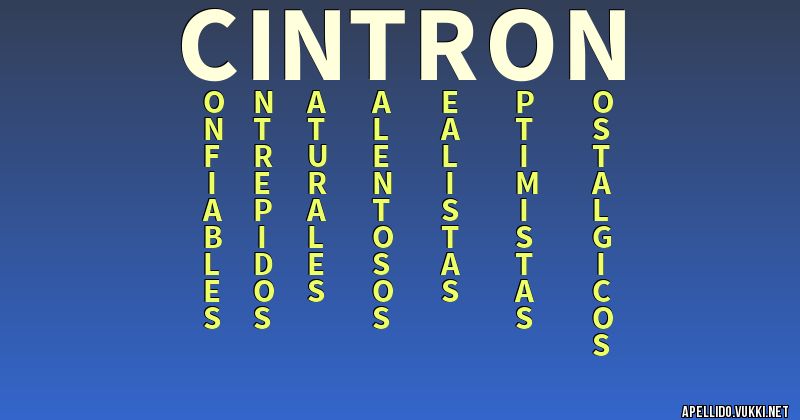 Significado del apellido cintron - Significados de los apellidos