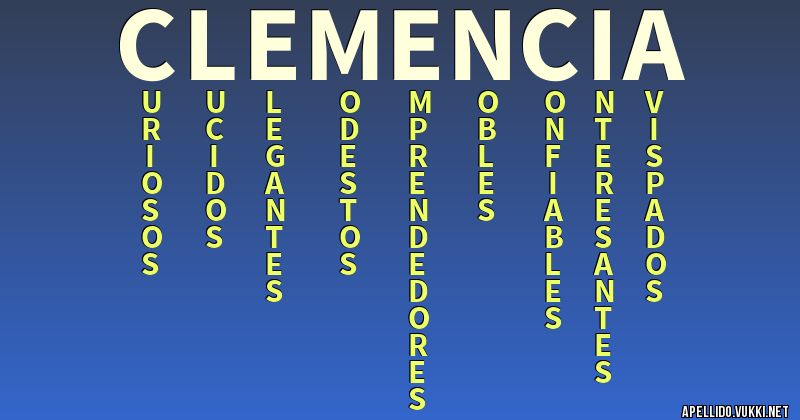 Significado del apellido clemencia - Significados de los apellidos