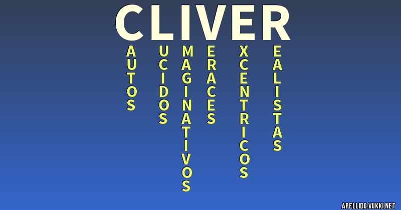 Significado del apellido cliver - Significados de los apellidos