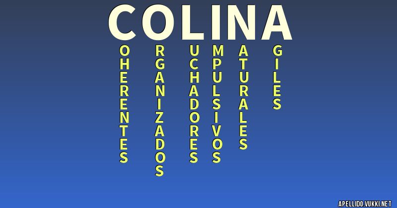 Significado del apellido colina - Significados de los apellidos