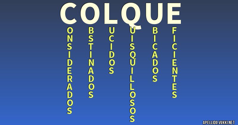 Significado del apellido colque - Significados de los apellidos