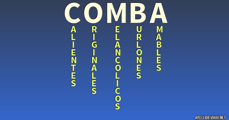 Significado del apellido comba - Significados de los apellidos