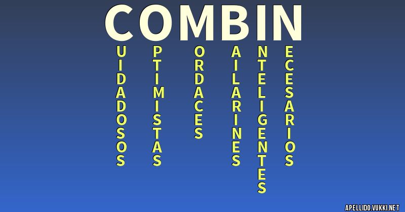 Significado del apellido combin - Significados de los apellidos