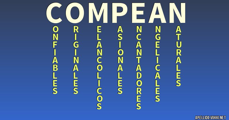Significado del apellido compean - Significados de los apellidos