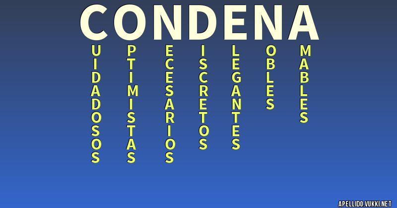 Significado del apellido condeÑa - Significados de los apellidos