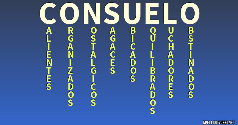 Significado del apellido consuelo - Significados de los apellidos