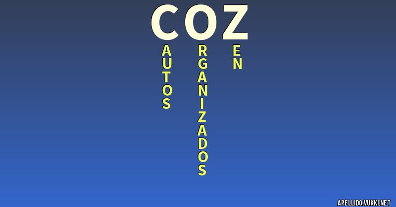 Significado del apellido coz - Significados de los apellidos