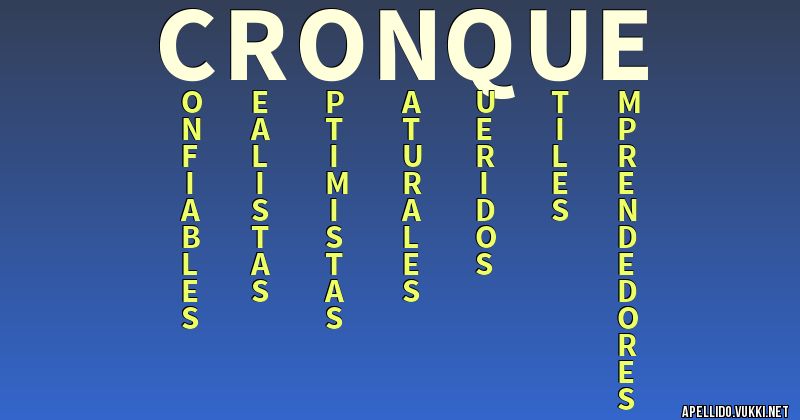 Significado del apellido cronque - Significados de los apellidos