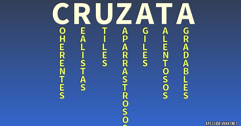 Significado del apellido cruzata - Significados de los apellidos