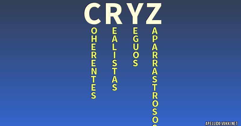 Significado del apellido cryz - Significados de los apellidos