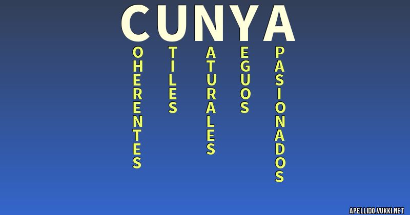 Significado del apellido cunya - Significados de los apellidos