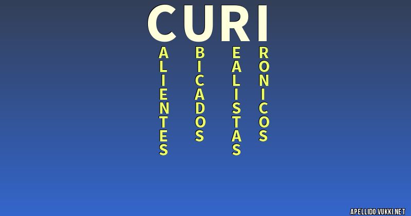 Significado del apellido curi - Significados de los apellidos