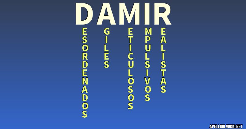 Significado del apellido damir - Significados de los apellidos