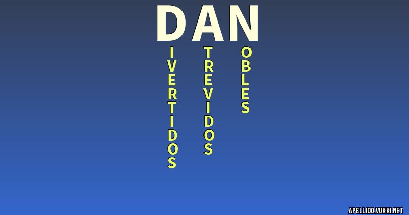 Significado del apellido dan - Significados de los apellidos