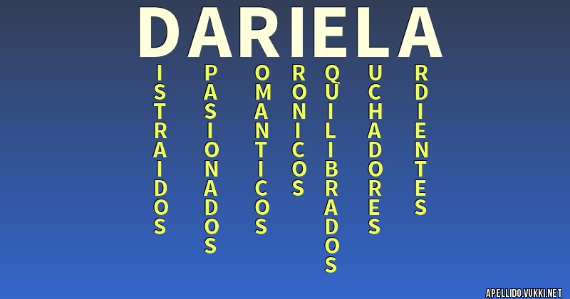Significado del apellido dariela - Significados de los apellidos