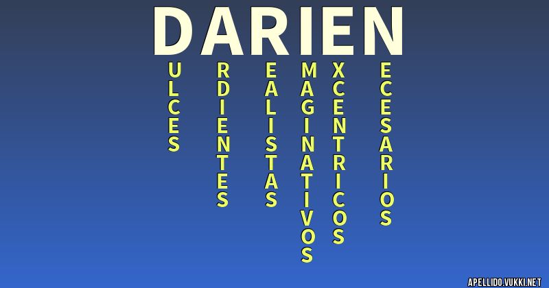 Significado del apellido darien - Significados de los apellidos