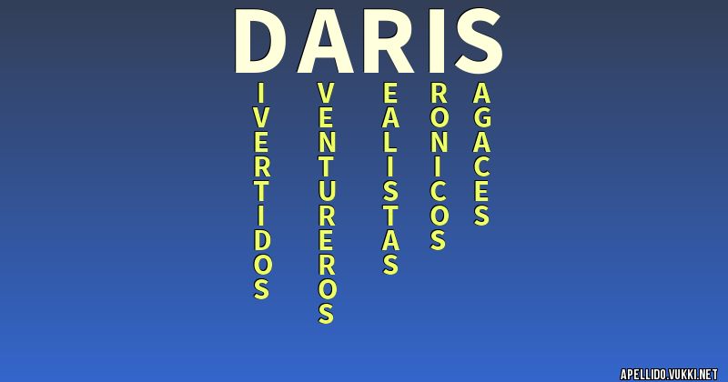 Significado del apellido daris - Significados de los apellidos
