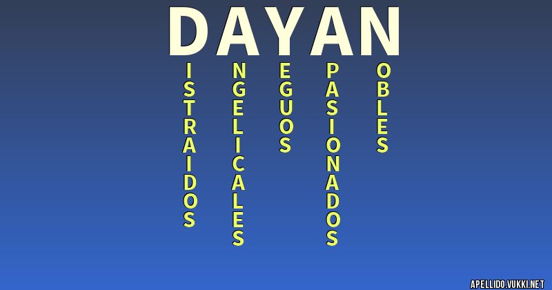 Significado del apellido dayan - Significados de los apellidos