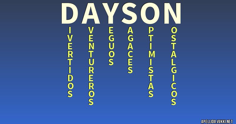 Significado del apellido dayson - Significados de los apellidos