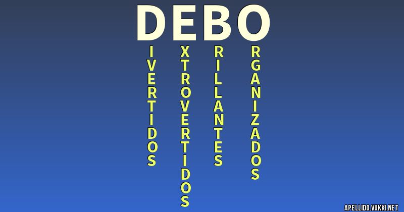 Significado del apellido debo - Significados de los apellidos