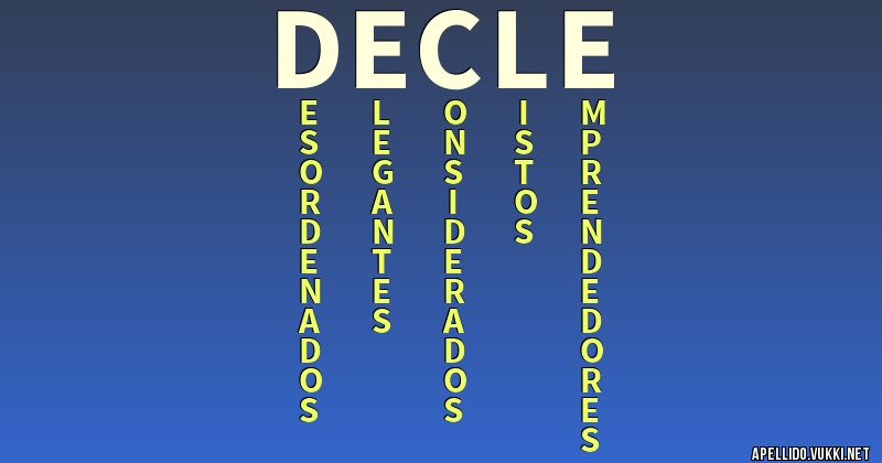 Significado del apellido decle - Significados de los apellidos