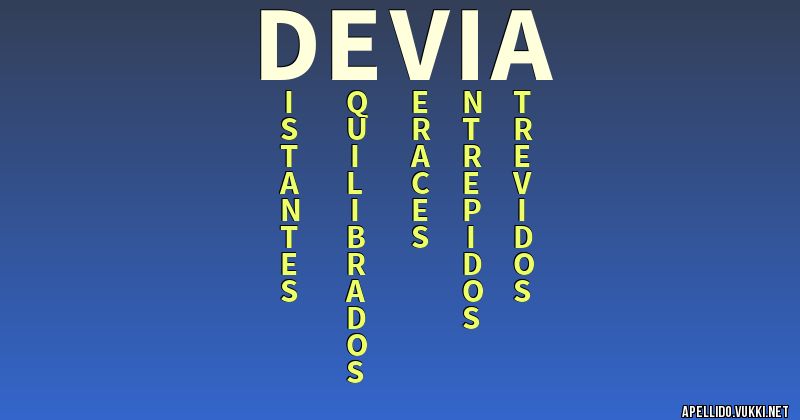 Significado del apellido devia - Significados de los apellidos
