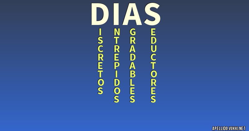 Significado del apellido dias - Significados de los apellidos