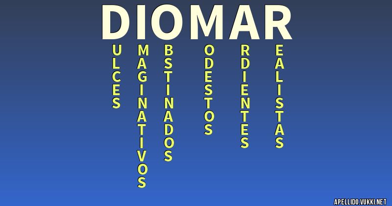 Significado del apellido diomar - Significados de los apellidos